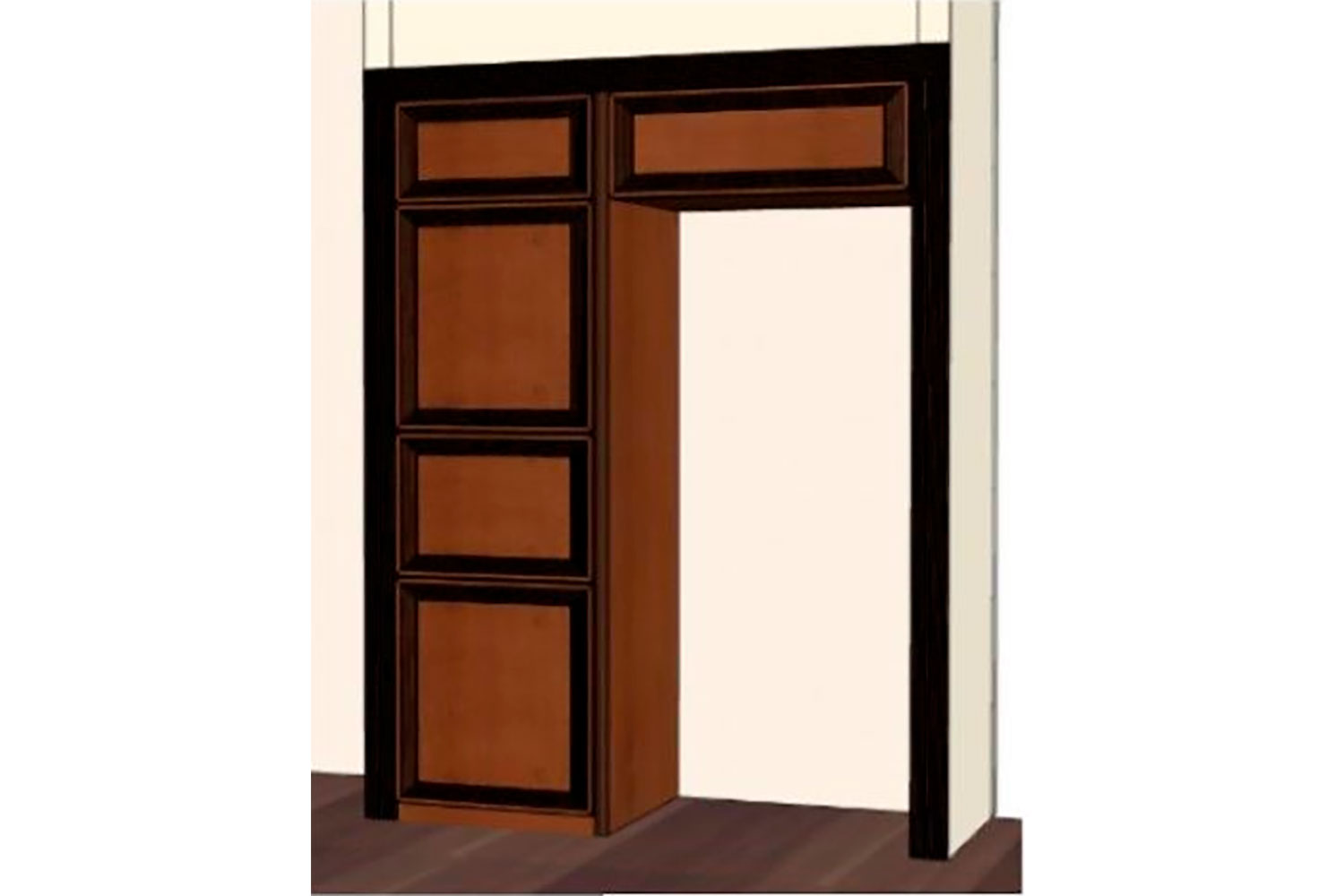 Пенал с нишей под холодильник Адажио , Клен старый купить в Москве от ...